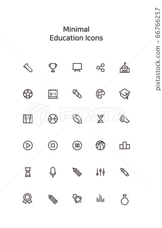 Minimalist education icon - Stock Illustration [66766257] - PIXTA