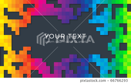 Color spectrum abstract pixel background...-插圖素材 [66766293] - PIXTA圖庫