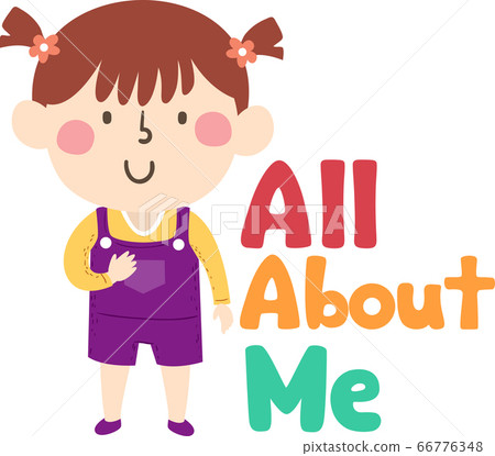 Kid Girl All About Me Illustration - Stock Illustration [66776348] - PIXTA