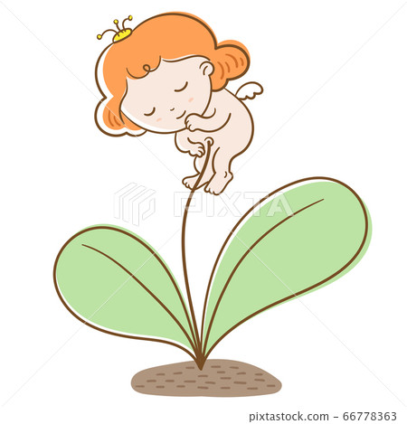 Baby flower. Vector flat illustration. - Stock Illustration [66778363 ...