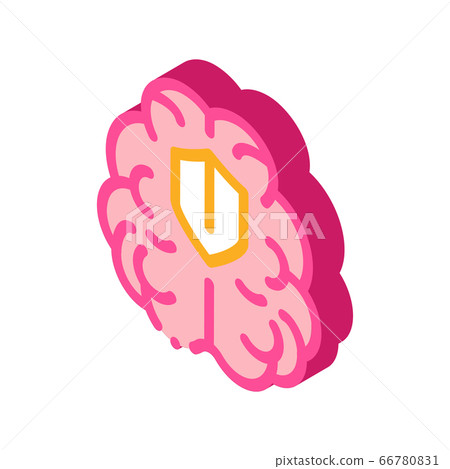 brain protection isometric icon vector... - Stock Illustration ...