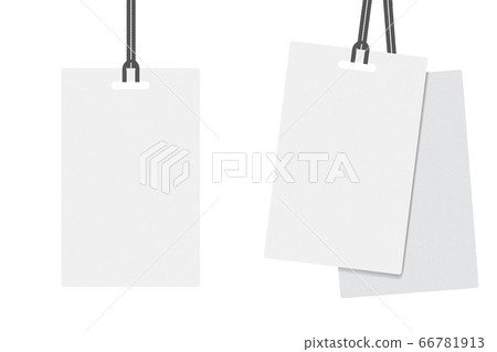 mock up realistic Paper Tag and Rope For Label, - Stock Illustration ...