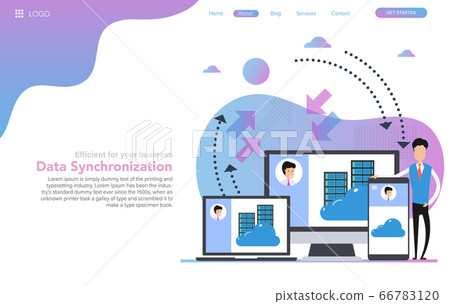 Vector web header template of data... - Stock Illustration [66783120 ...