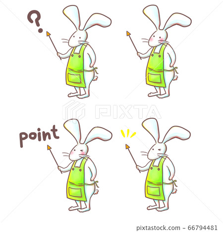 Rabbit pointing finger - Stock Illustration [66794481] - PIXTA