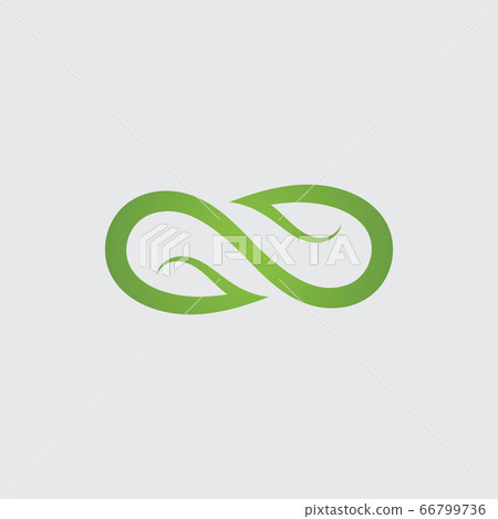 Infinity leaf Vector icon illustration Logo - Stock Illustration ...
