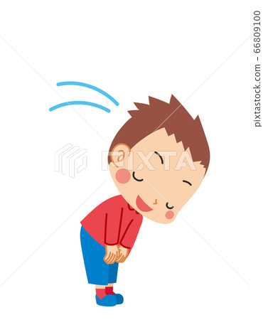 Little boy bowing politely - Stock Illustration [66809100] - PIXTA