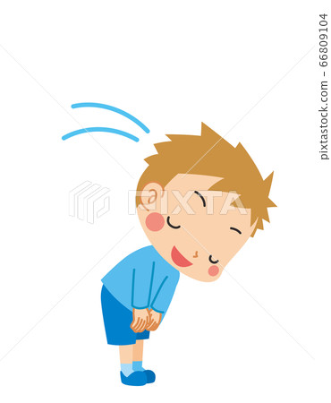Little boy bowing politely - Stock Illustration [66809104] - PIXTA