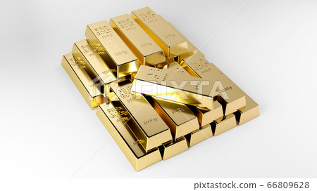 3D Block Gold - Stock Illustration [66809628] - PIXTA