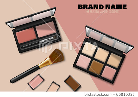 Cosmetics eyeshadow palette ads. Product... - Stock Illustration ...