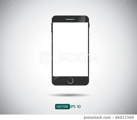 Perfectly detailed modern smart phone isolation, - Stock Illustration ...
