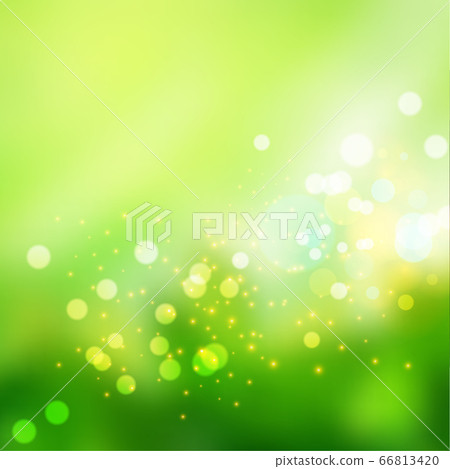 Bokeh lights effect on fresh green gradient - Stock Illustration ...