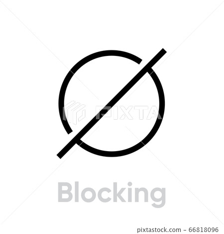 Blocking icon. Editable Vector Outline.-插圖素材 [66818096] - PIXTA圖庫