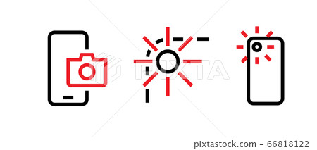 Set of Front, Shot and Camera Phone... - Stock Illustration [66818122 ...