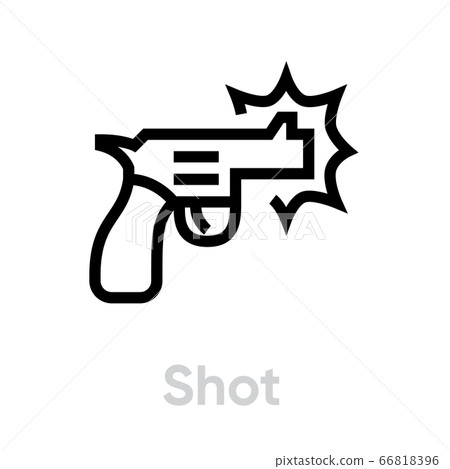 Shot icon. Editable Vector Stroke. - Stock Illustration [66818396] - PIXTA
