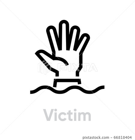 Victim icon. Editable Vector Outline. - Stock Illustration [66818404 ...