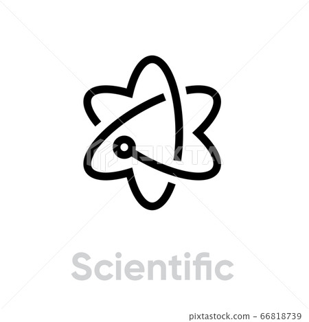 Scientific Religion icon. Editable line vector. - Stock Illustration ...