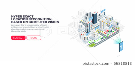 Hyper exact location recognition, based on... - Stock Illustration ...