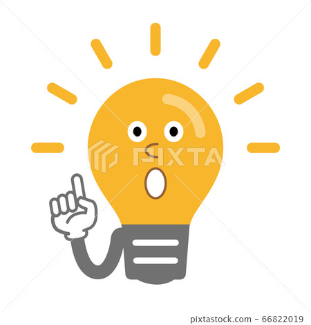 Anthropomorphic illustration of a glowing light... - Stock Illustration ...