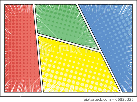 Comic Concentrated line frame division frame... - Stock Illustration ...