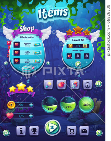 Fish world set of items vector illustration - Stock Illustration ...