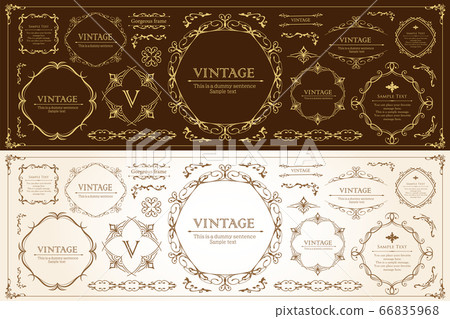 Luxury frame design template set Luxury... - Stock Illustration ...