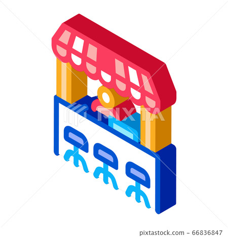 street food stand isometric icon vector... - Stock Illustration ...