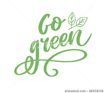 Go Green Creative Eco Vector Concept. Nature - Stock Illustration ...