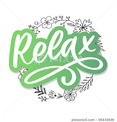 Hand drawn typography lettering phrase Relax - Stock Illustration ...