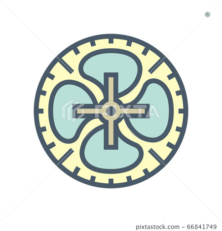 Fan blade icon, 64x64 perfect pixel and editable - Stock Illustration ...