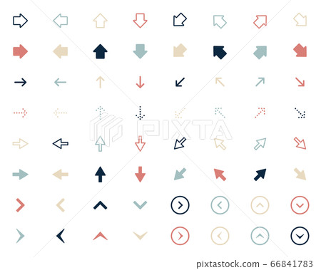 Set of arrow icons/Simple/Business/Triangle - Stock Illustration ...