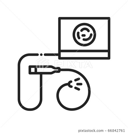 Nasogastric tube black line icon. Digestive... - Stock Illustration ...