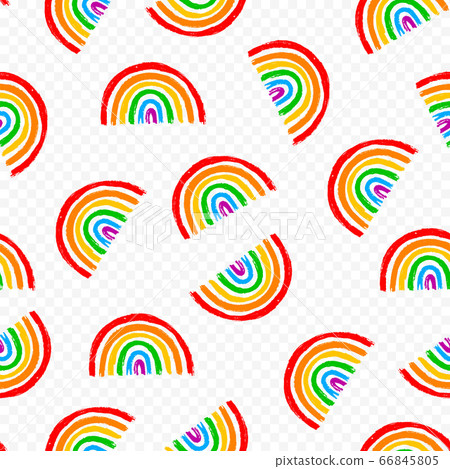 Seamless pattern with LGBT vector rainbow - Stock Illustration ...