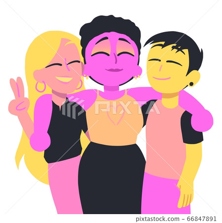 people, group, hug - Stock Illustration [66847891] - PIXTA