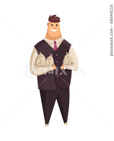 Vector cartoon rich people. Happy super rich... - Stock Illustration ...