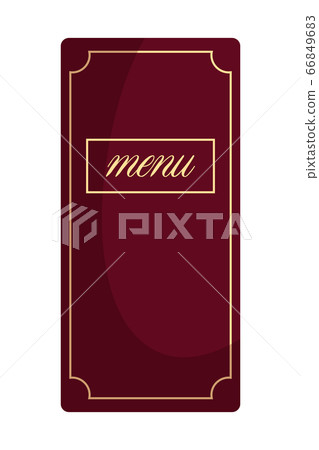 Red menu restaurant paper book isolated on white - Stock Illustration ...