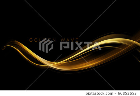 Abstract shiny color gold wave design element - Stock Illustration ...