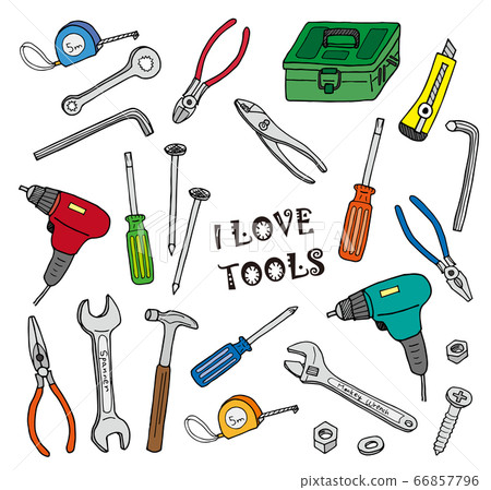 Tool illustration set (color) - Stock Illustration [66857796] - PIXTA