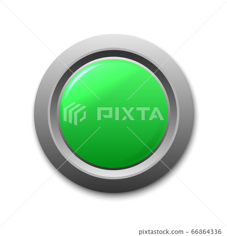 Green Circle Button - Stock Illustration [66864336] - PIXTA