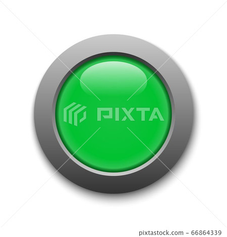 Green Circle Button - Stock Illustration [66864339] - PIXTA