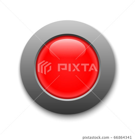 Red Circle Button - Stock Illustration [66864341] - PIXTA