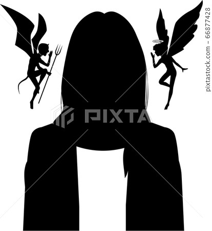 silhouette, silhouettes, temptation - Stock Illustration [66877428] - PIXTA