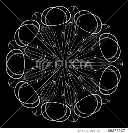 Beautiful nine-sided polygon 20200626_001m - Stock Illustration ...