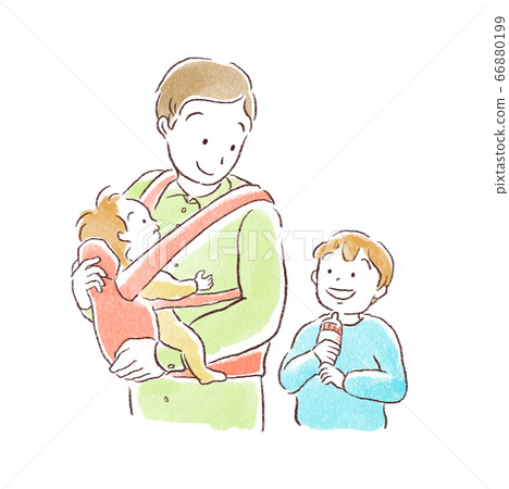Ikumen / men raising children - Stock Illustration [66880199] - PIXTA