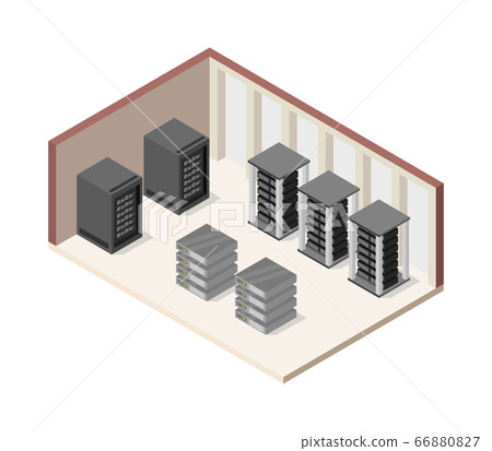 isometric server room - Stock Illustration [66880827] - PIXTA