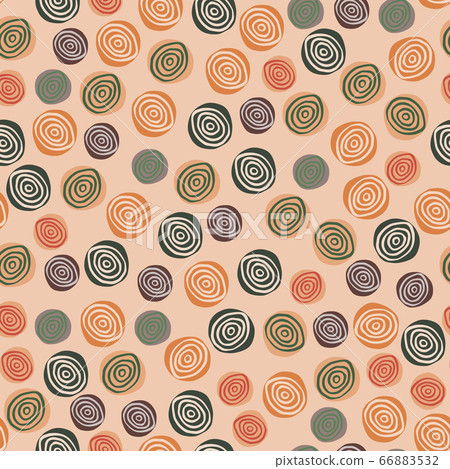 Random spirals seamless pattern. Hand drawn vector - Stock Illustration ...