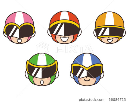 Sentai Hero Set Face - Stock Illustration [66884713] - PIXTA