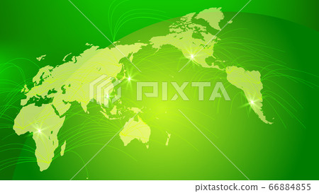Green global network cyber communication IT... - Stock Illustration ...