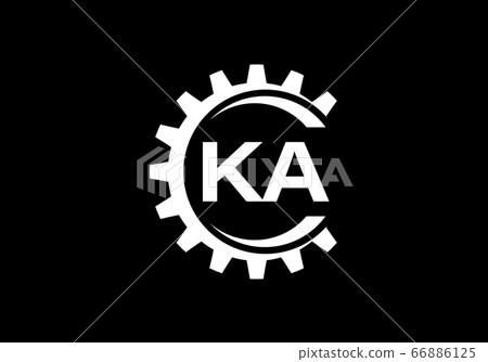 Initial Monogram Letter K A Logo Design Vector... - Stock Illustration ...