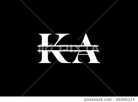 Initial Monogram Letter K A Logo Design Vector... - Stock Illustration ...
