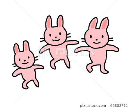 A dancing rabbit - Stock Illustration [66888711] - PIXTA